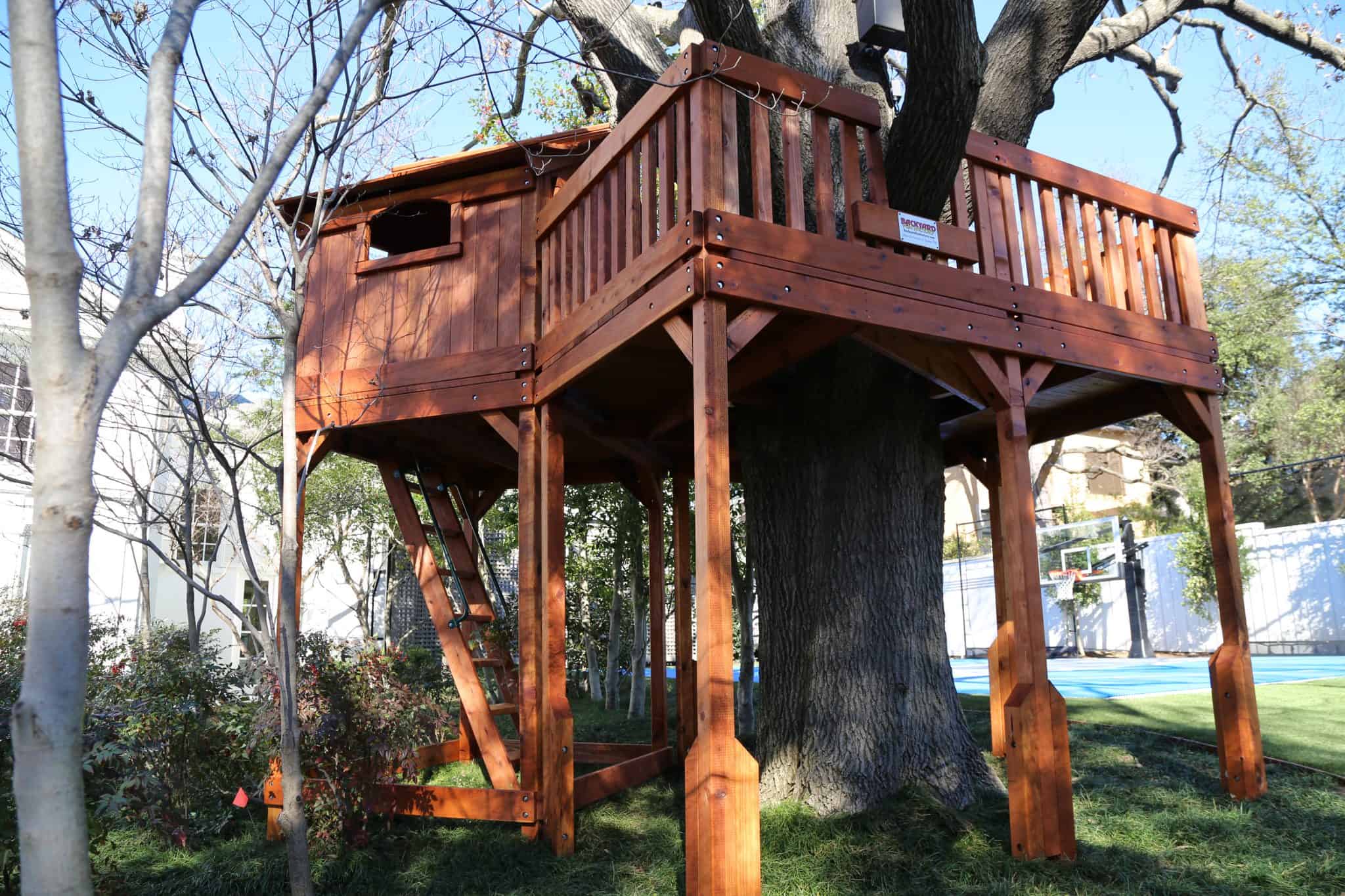 Kids Forts with Tree Decks - Backyard Fun Factory