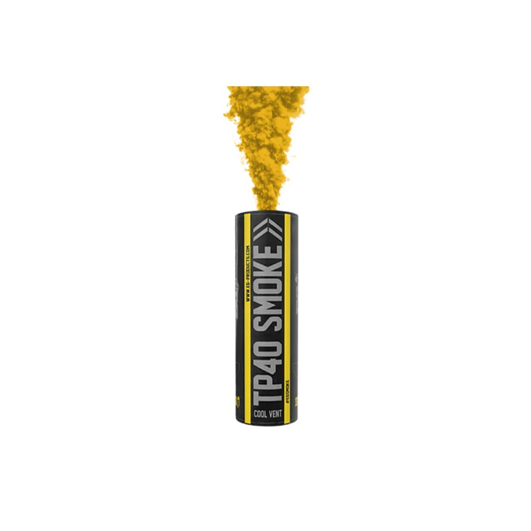 Tp40 Top Pull Smoke Grenade Yellow Backyard Heroes Fireworks