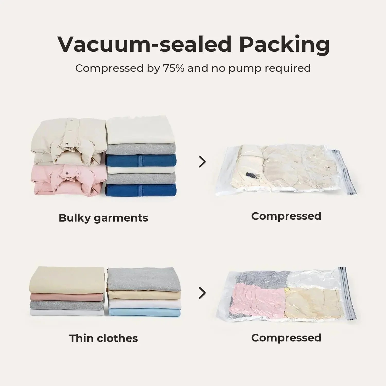 8 Pcs Compression Packing Cubes Travel Smart And Save Space Bagsmart