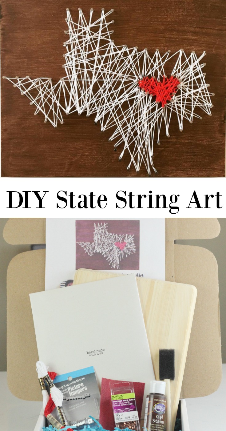 DIY State String Art – The Bajan Texan