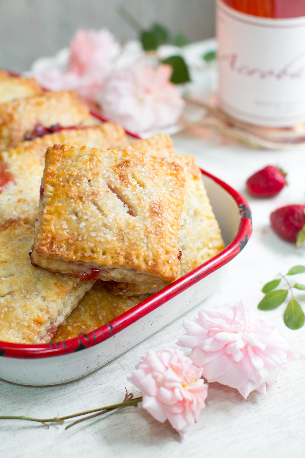 Strawberry Rhubarb Hand Pies with Pink Peppercorn Crust