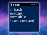 Bash Use Variable In Command A Quick Guide
