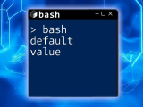 Bash Default Value A Quick Guide To Setting Defaults