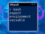 Bash Script Set Environment Variable Quick Guide