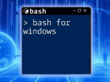 Bash Formatting Essentials A Quick Guide