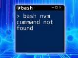 Bash Node Command Not Found Quick Fixes And Tips