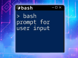 Bash Prompt For User Input A Simple Guide