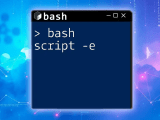 Mastering Bash Script E For Error Handling