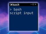 Mastering Bash Script Input A Quick Guide