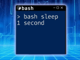 Master Bash Sleep Pause For 1 Second With Ease