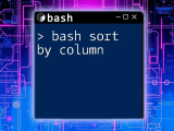 Bash Get First Column Simple Command Guide