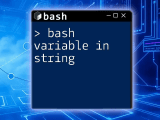 Bash Use Variable In Command A Quick Guide