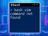 Bash Vim Command Not Found Troubleshooting Tips