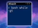 Mastering Bash While True A Simple Guide