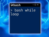 Mastering Bash While True A Simple Guide