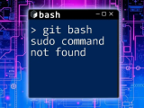 Git Bash Sudo Command Not Found A Quick Fix Guide