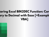 Mastering Excel Bin2dec Function Convert Binary To Decimal With Ease