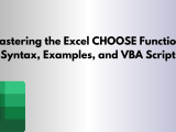 Mastering The Excel Choose Function Syntax Examples And Vba Script