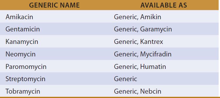 Aminoglycosides & Spectinomycin | Basicmedical Key