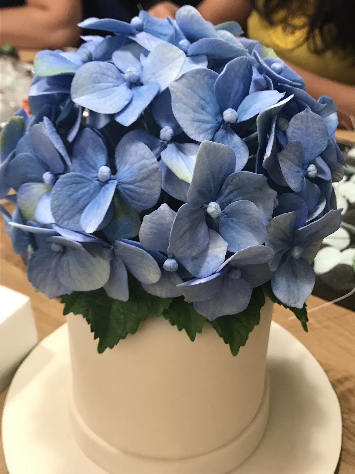 Sugar Hydrangea Class at Julia Fedorova Cakes • baste cut fold