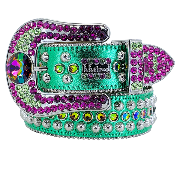 BBSIMON BELTS WITH ITALIAN LEATHER AND SWAROVSKI CRYSTAL MADE IN USA