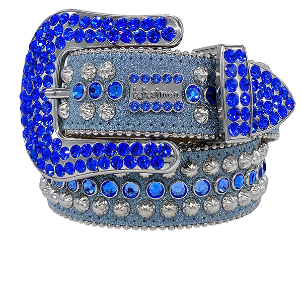 BBSIMON BELTS WITH ITALIAN LEATHER AND SWAROVSKI CRYSTAL MADE IN USA