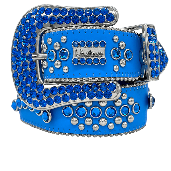 BBSIMON BELTS WHIT SWAROVSKI CRYSTAL AND ITALIAN LEATHER MADE IN USA