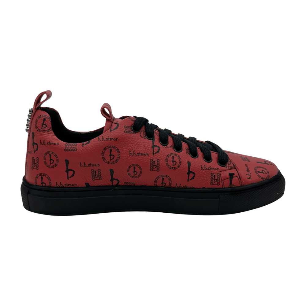 BB Pattern Shoes - Red/Black - B.B. Simon®