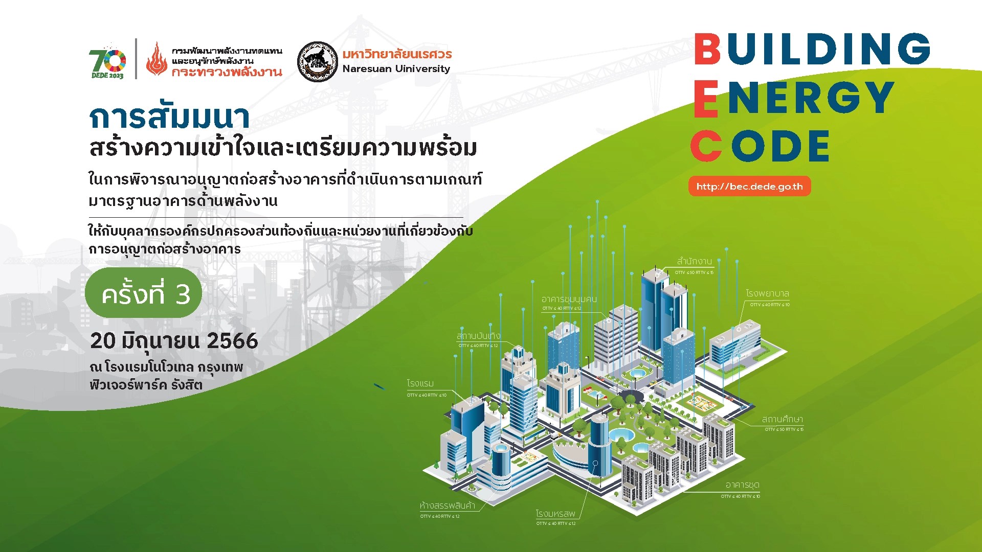 เปิดรับสมัคร Building Energy Code (ครั้งที่ 3) ปี 2566 - การอนุญาต ...