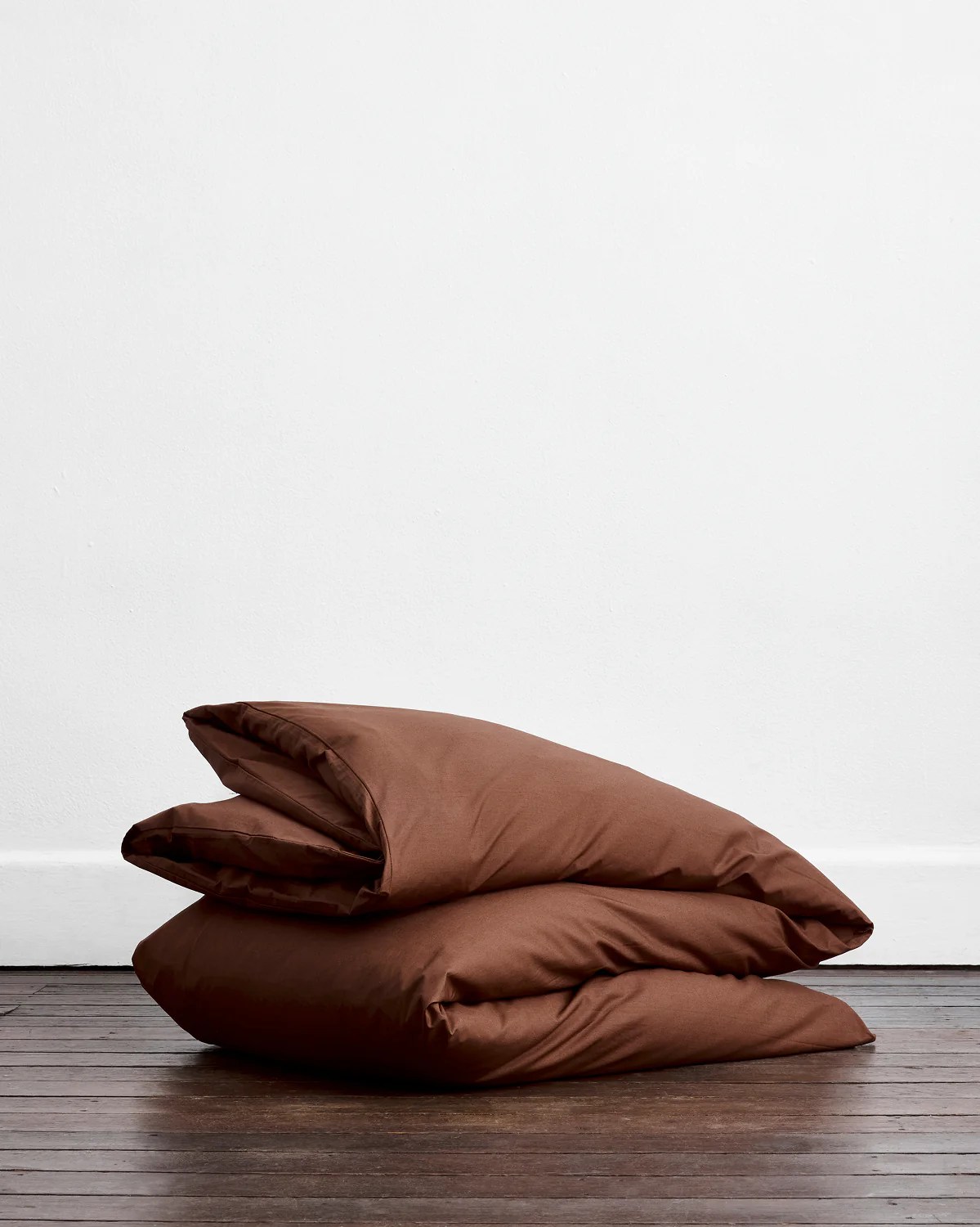 Organic Cotton Percale Bedding Bundle Espresso Vanilla Bed Threads