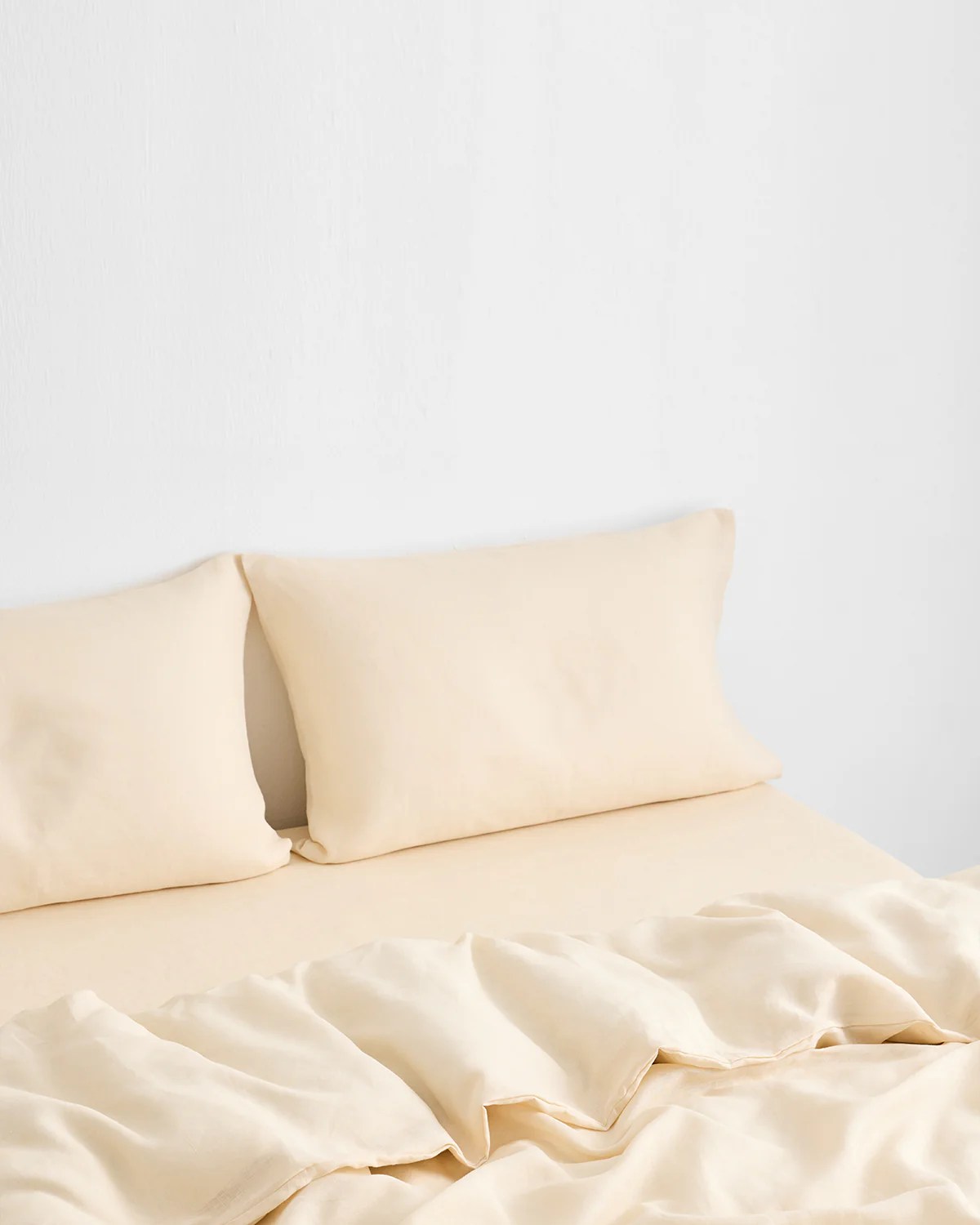 Crème 100 French Flax Linen Bedding Set Bed Threads