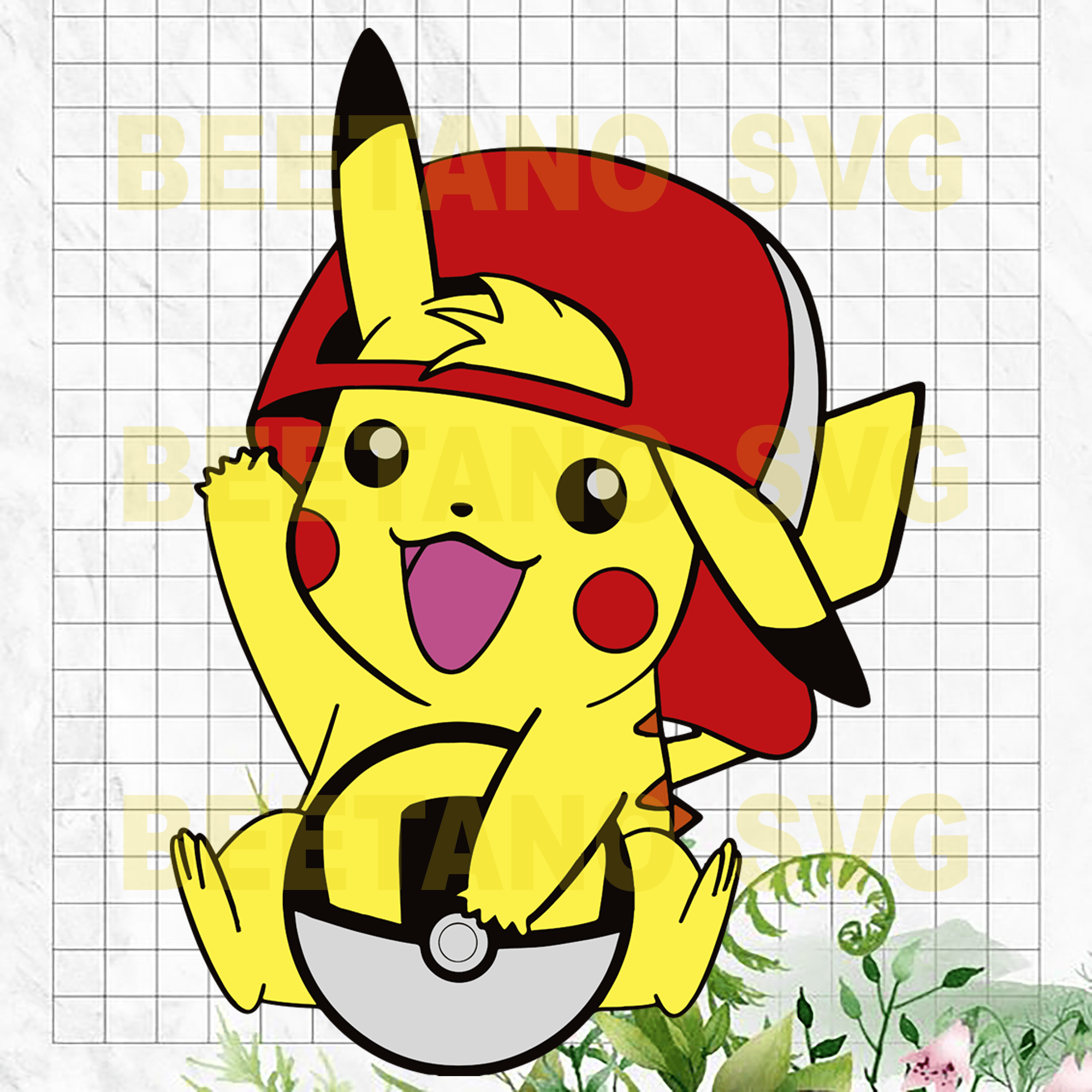 Pikachu Svg, Pokemon Svg Files, Pikachu SVG, DXF, EPS, PNG Instant Download