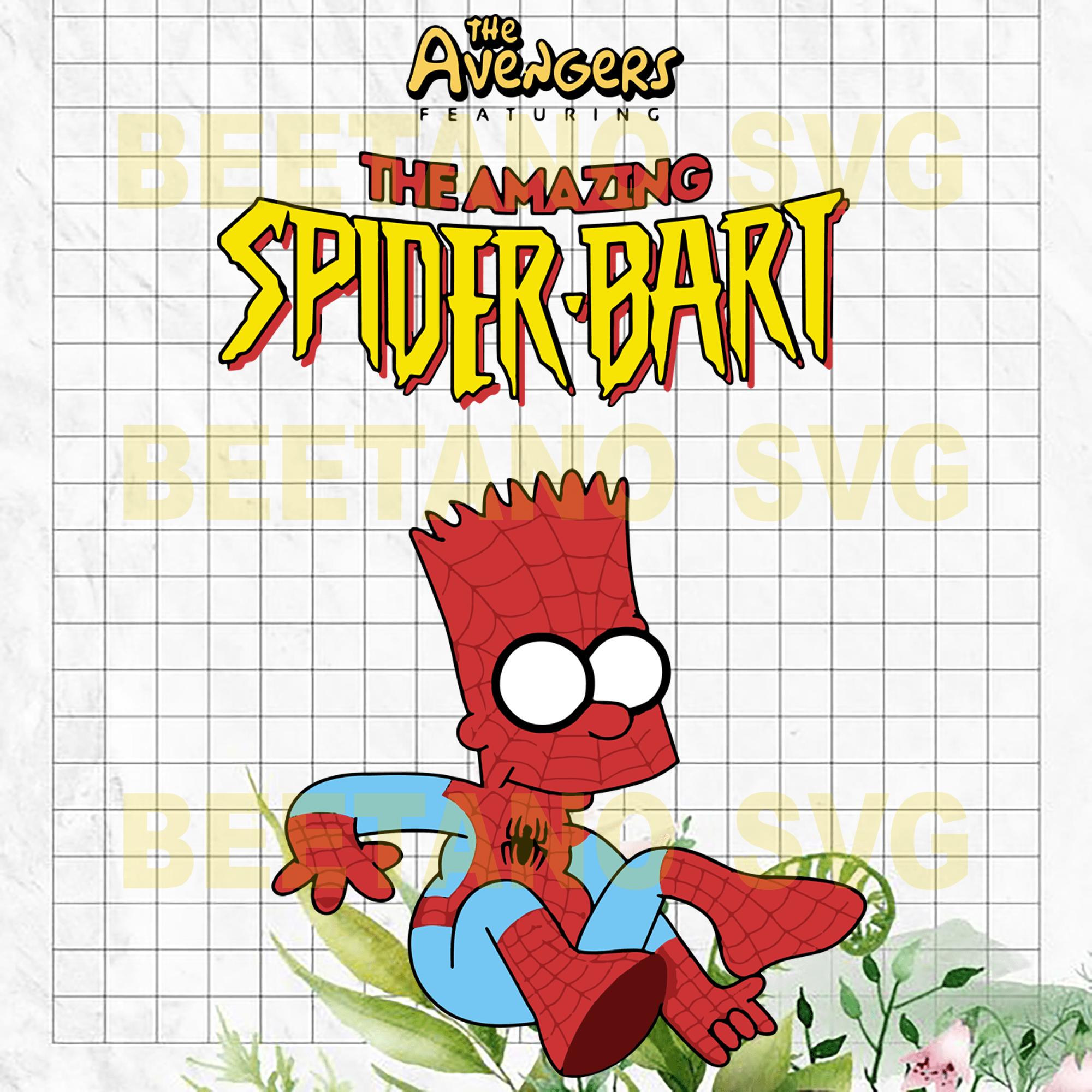 The Amazing Spider Bart SVG, Spiderman SVG, Bart Simpson SVG