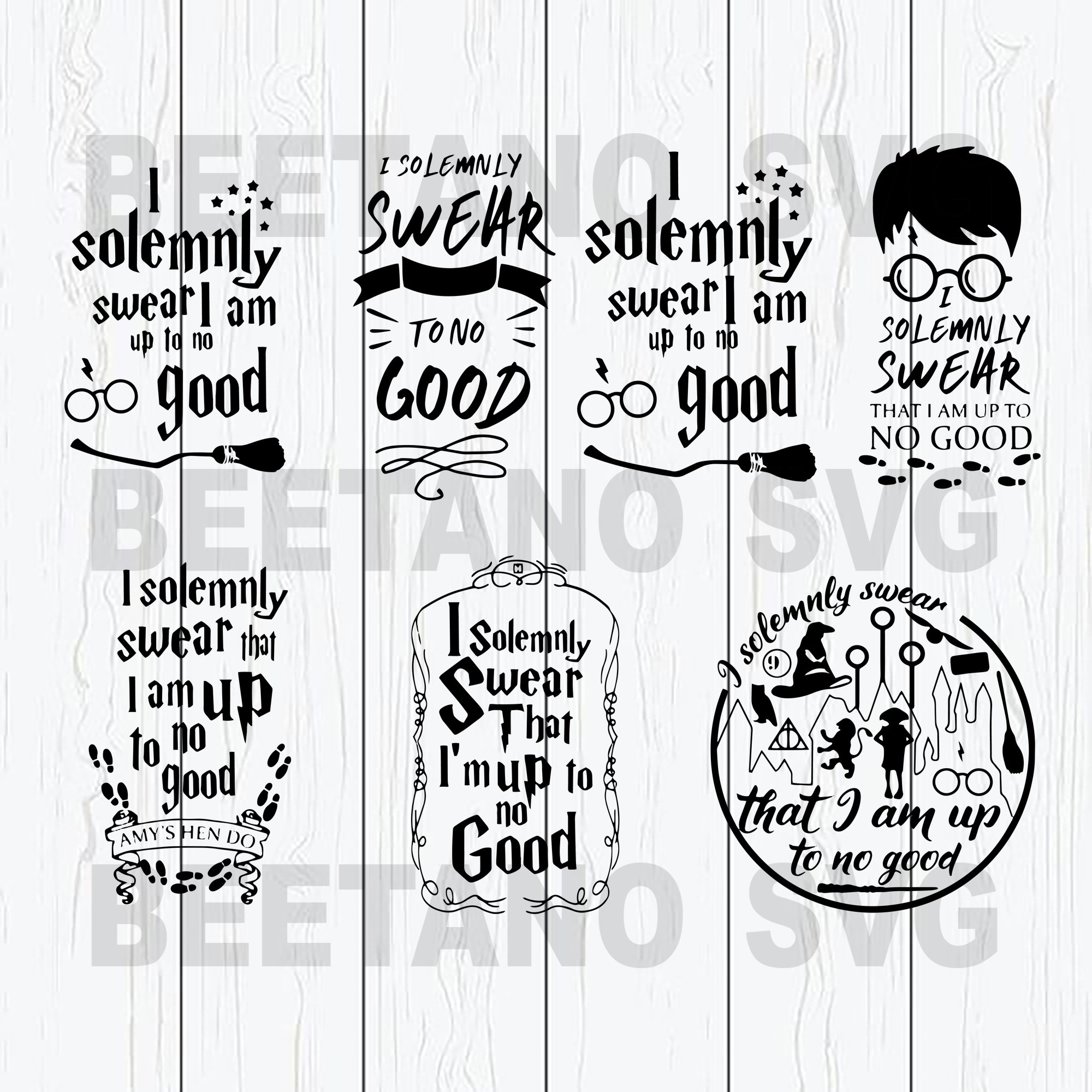Harry Potter Bundle Cutting Files For Cricut, SVG, DXF, EPS, PNG ...