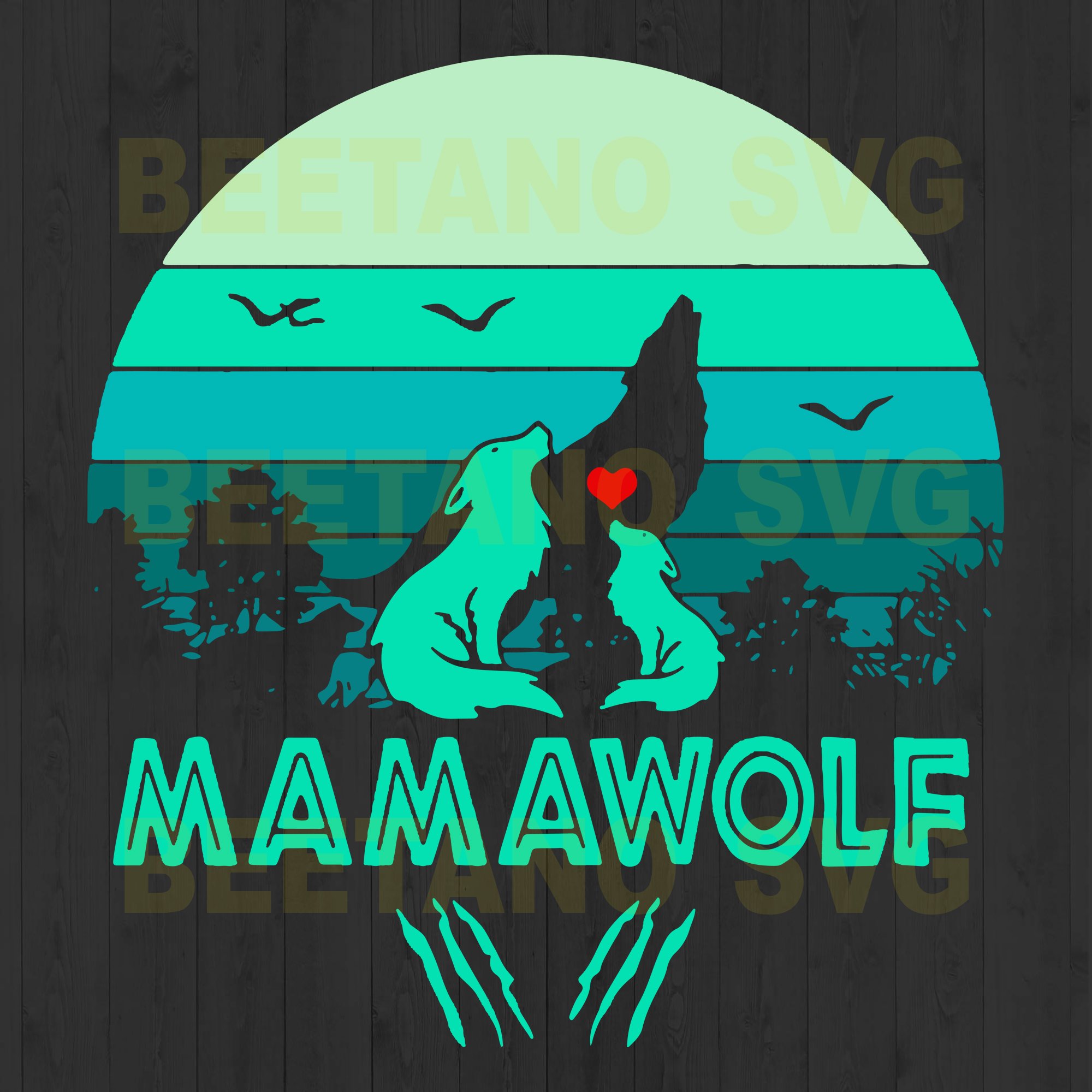 Mamawolf Svg Files, Mama Svg, Mother Wolf Svg Files, Wolf Cutting Files ...