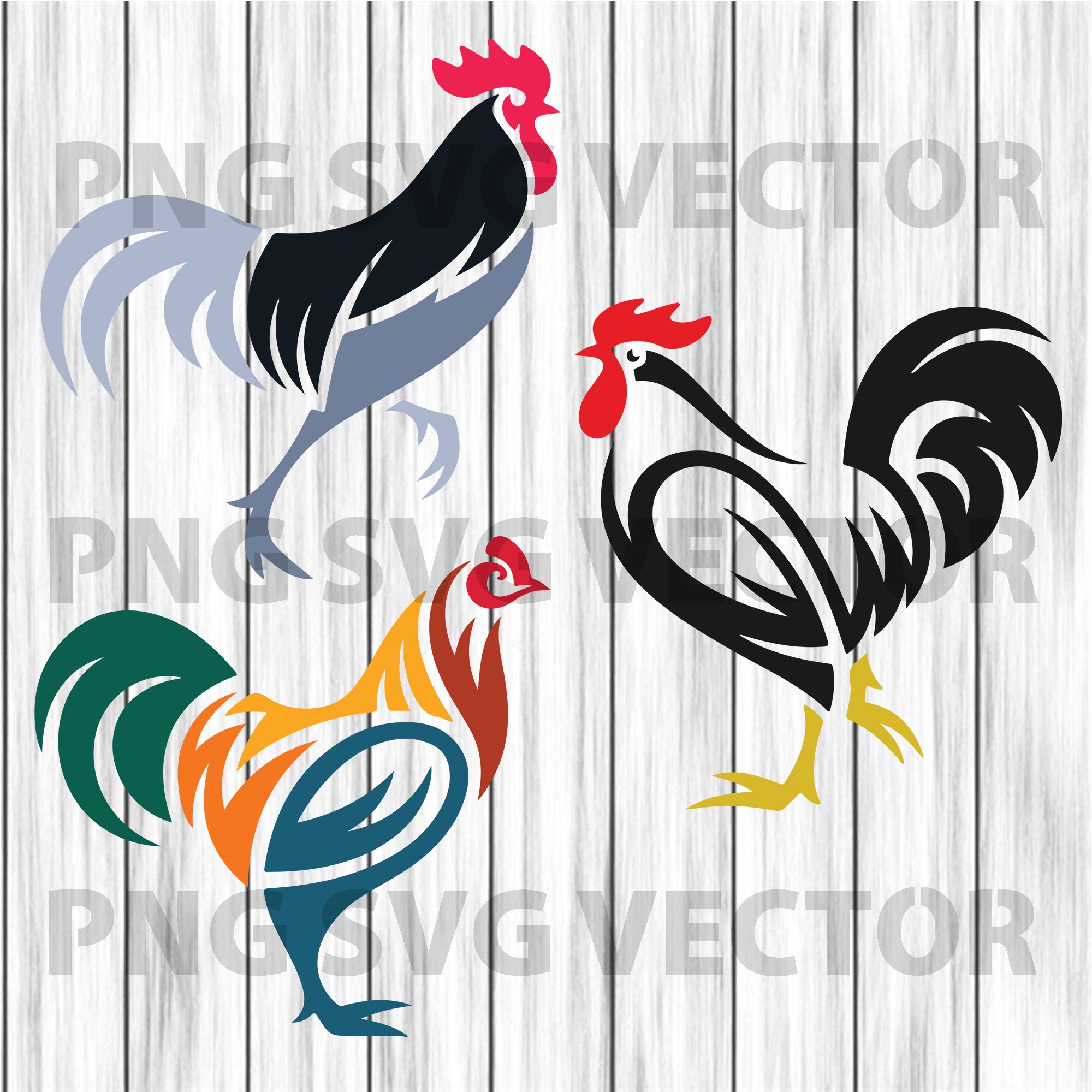 Rooster Svg Bundle, Chicken Svg, Rooster Cutting Files For Cricut, SVG ...