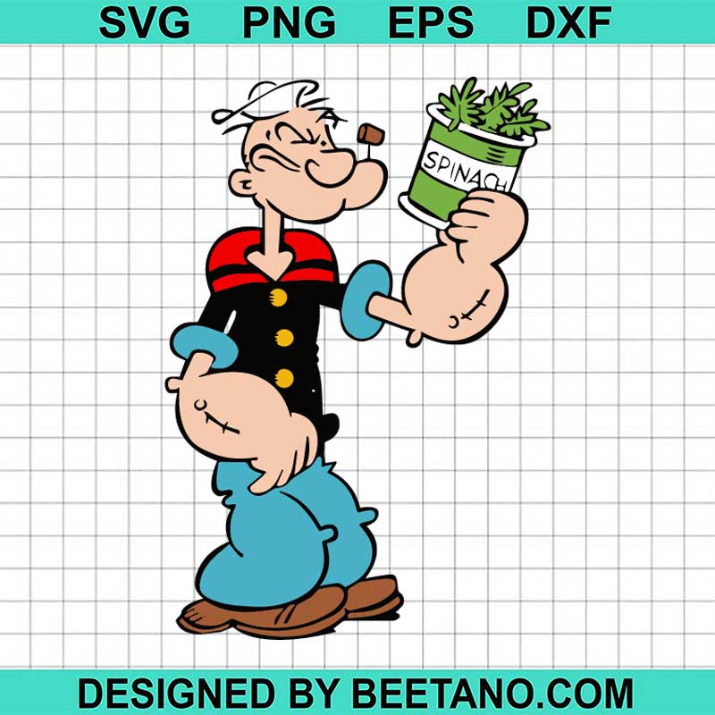 Popeyes SVG, Popeye the Sailor SVG, Popeye sailor svg, Cartoon ...