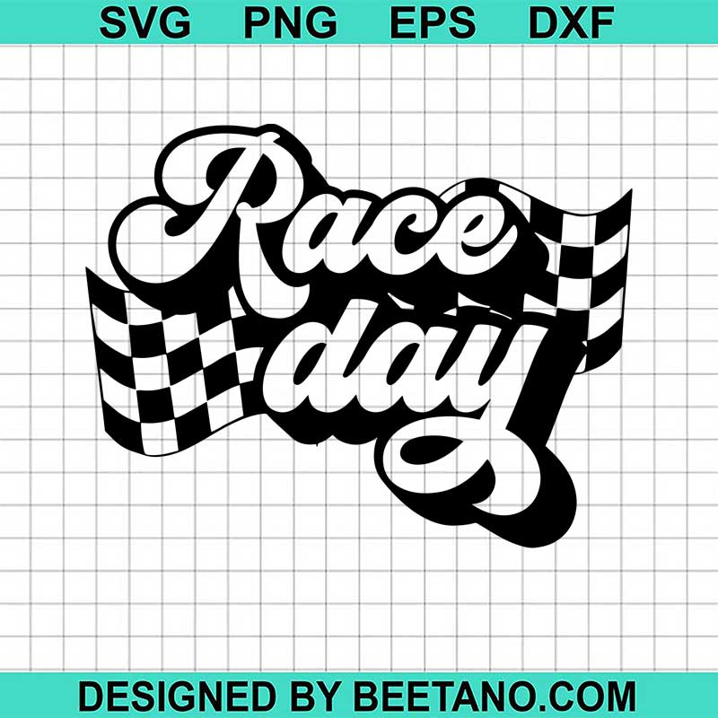 Race Day SVG, Race Car SVG, Race Day Vibes SVG