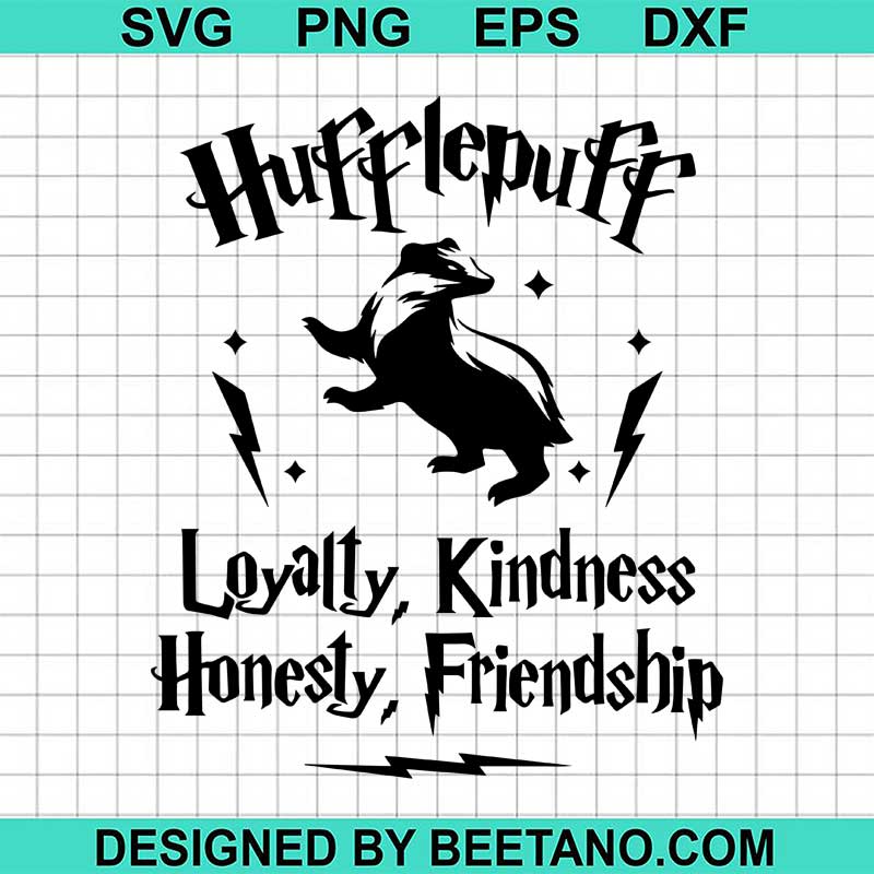 Hufflepuff Loyalty Kindness Honesty Friendship SVG, Harry Potter SVG