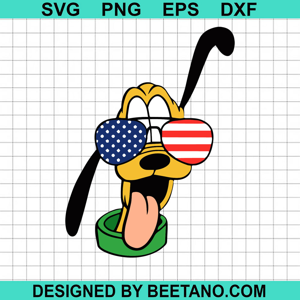 4th Of July Pluto SVG, American Flag Sunglasses SVG, Patriotic SVG ...