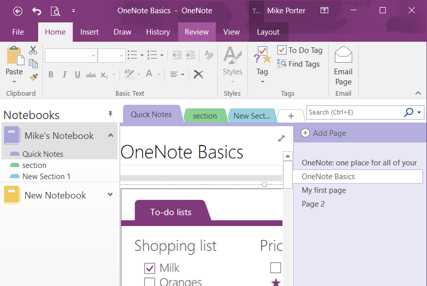 Microsoft OneNote 2016 - BeginCodingNow.com