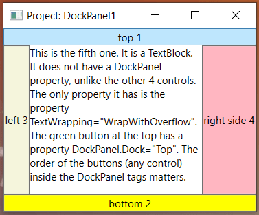 WPF DockPanel - BeginCodingNow.com