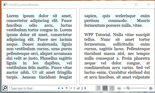 WPF FlowDocumentReader Control - BeginCodingNow.com