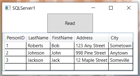 WPF Read a SQL Server Table into a DataGrid - BeginCodingNow.com