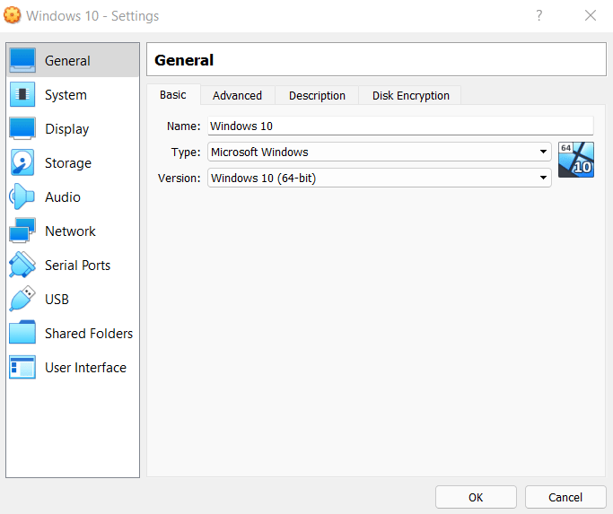 Windows 10 VM Settings - BeginCodingNow.com