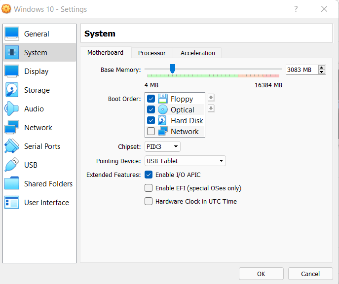 Windows 10 VM Settings - BeginCodingNow.com