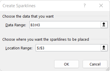 Excel Sparklines - BeginCodingNow.com