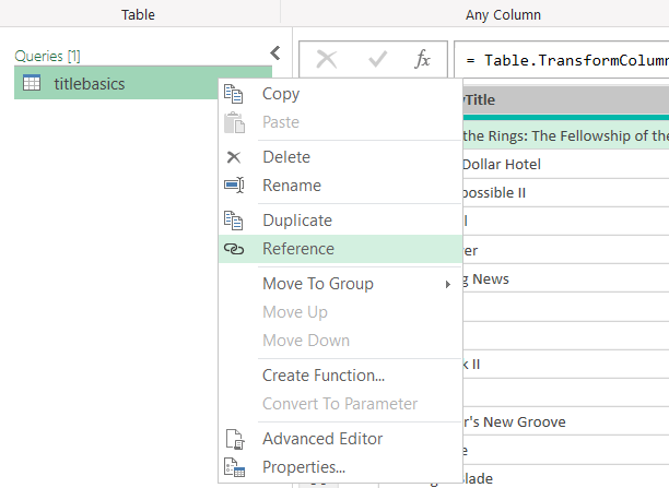 IMDB Repeating Genre Values - BeginCodingNow.com