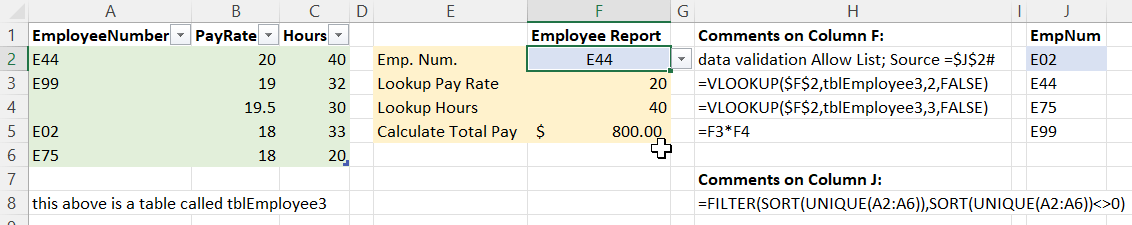 Sorted Data Validation List - BeginCodingNow.com