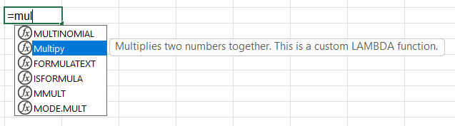 Excel Lambda Function - BeginCodingNow.com